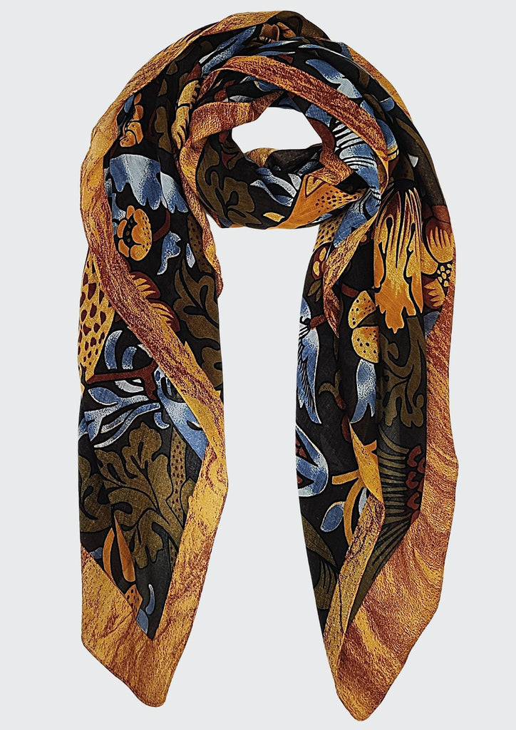 Bird Print Square Scarf (SE-2548_Blue) – Vivante By VSA